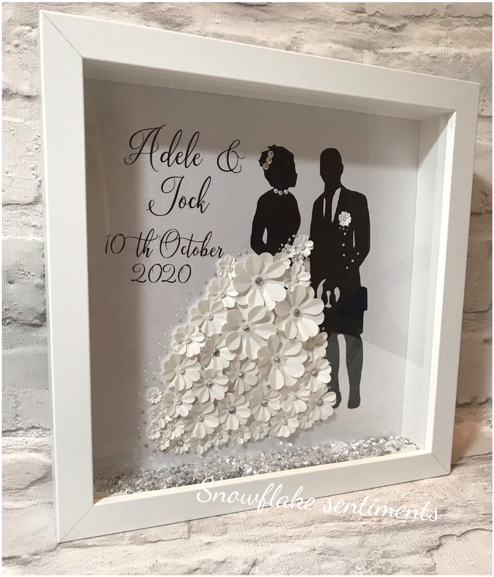Personalised Wedding Gift, Wedding Couple Frame, Bride and Groom ...