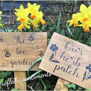 Custom Design Garden Sign, Create Your Own Sign for the Garden, Planter ...