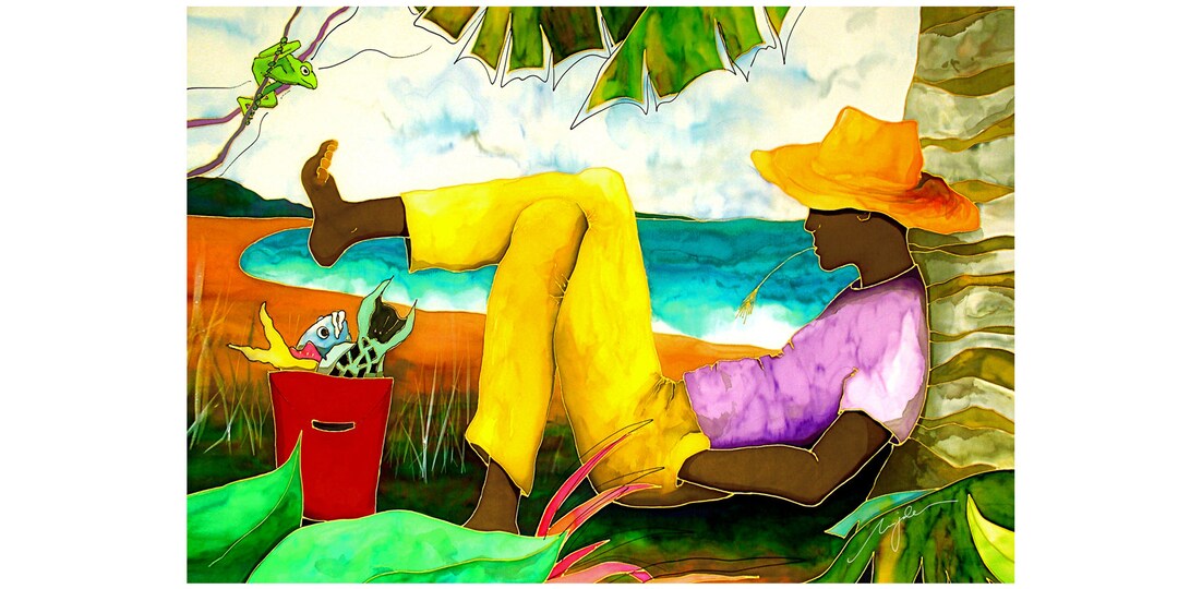 11 X 14 Matted Paper Print ~ LAID BACK Island Life Wall Art by Barefoot ...
