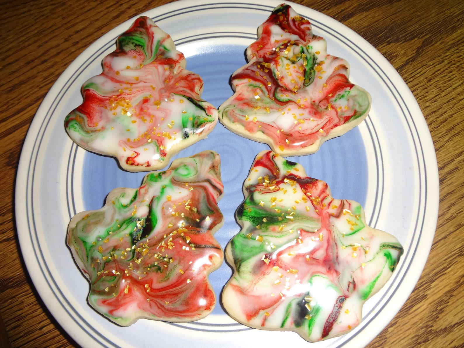 Festive Homemade Two Color Marbled Sugar Cookies With Choices - Etsy