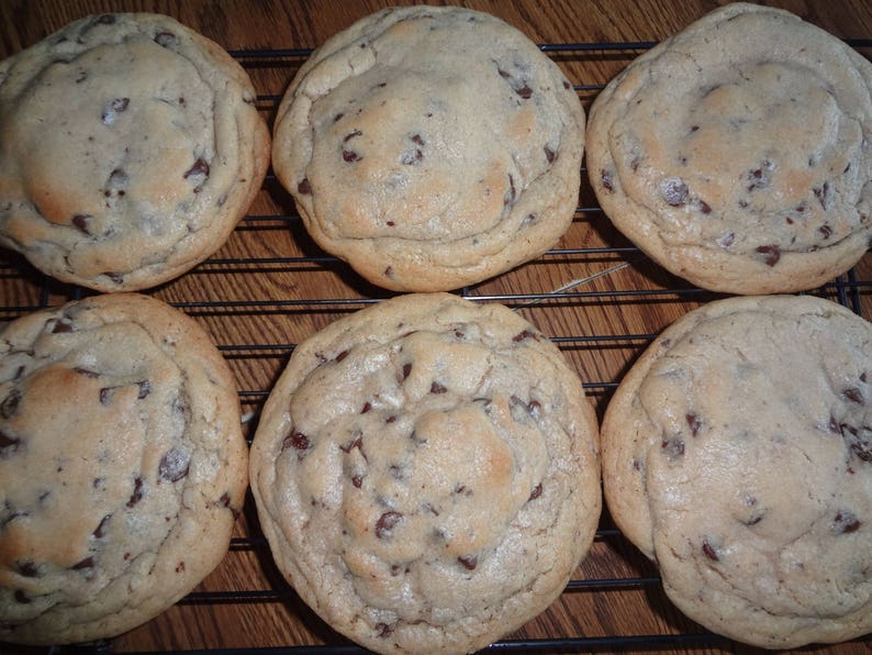 HUGE Homemade Half Pound Chocolate Chip Cookies choice of | Etsy