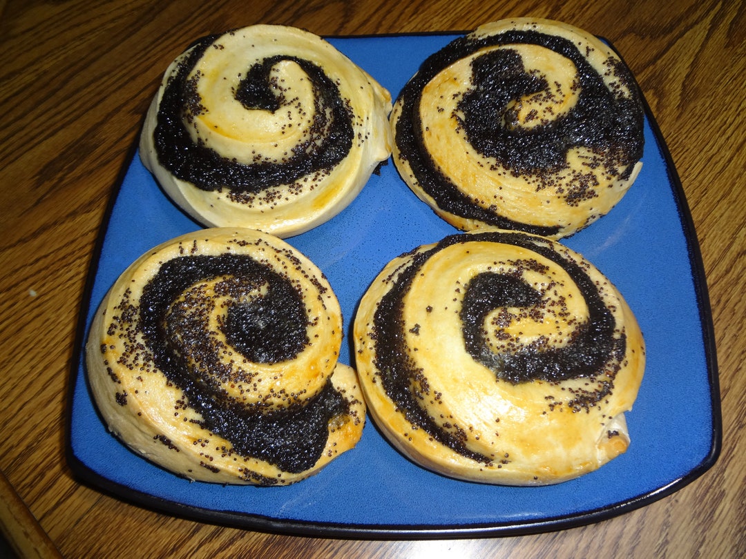 Entirely Homemade Fresh Poppy Seed Rolls - Piroshki (1 Dozen Extra ...