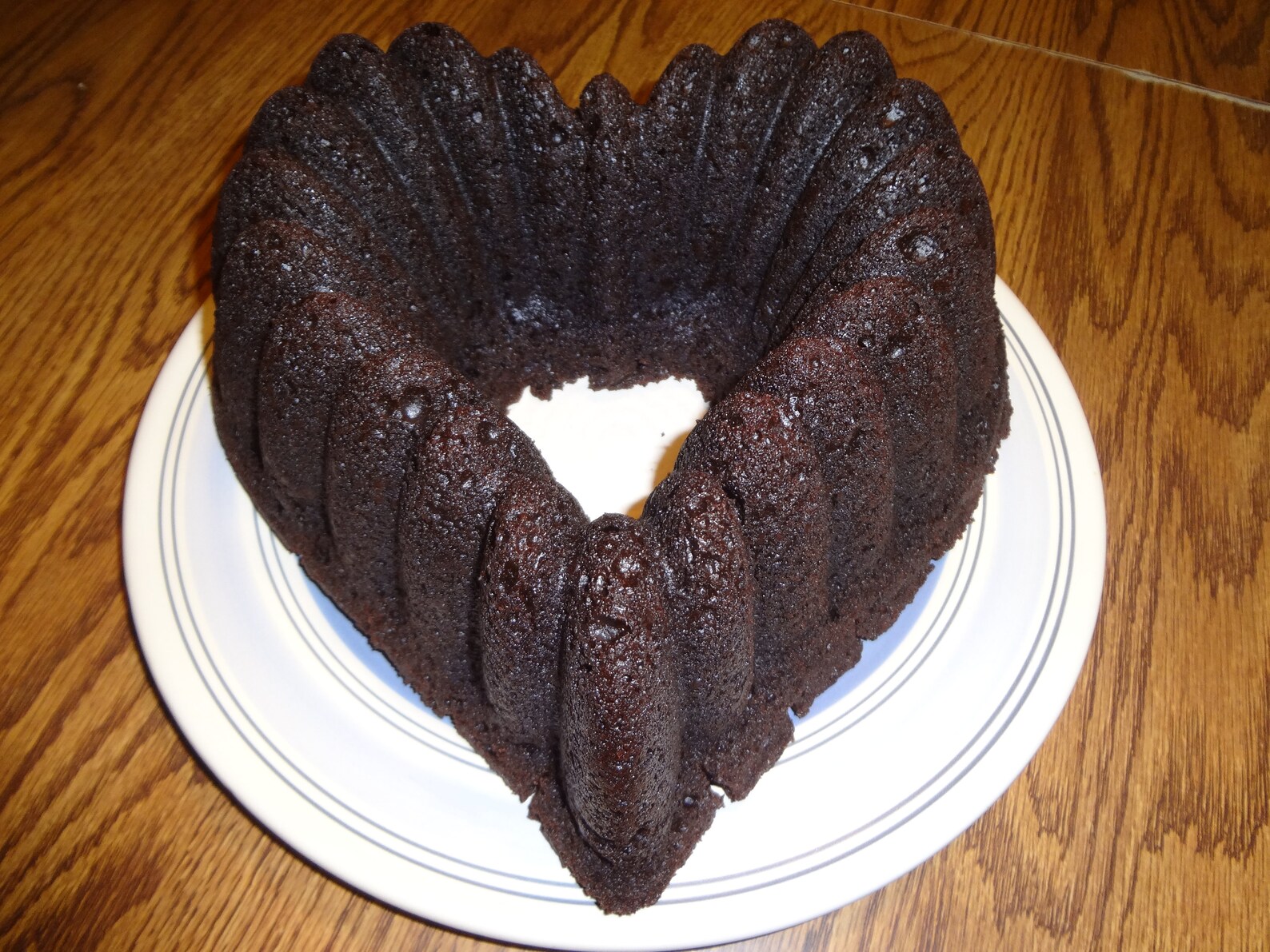 Light and Moist Homemade Double Chocolate Bundt Cake With Ganache Glaze ...
