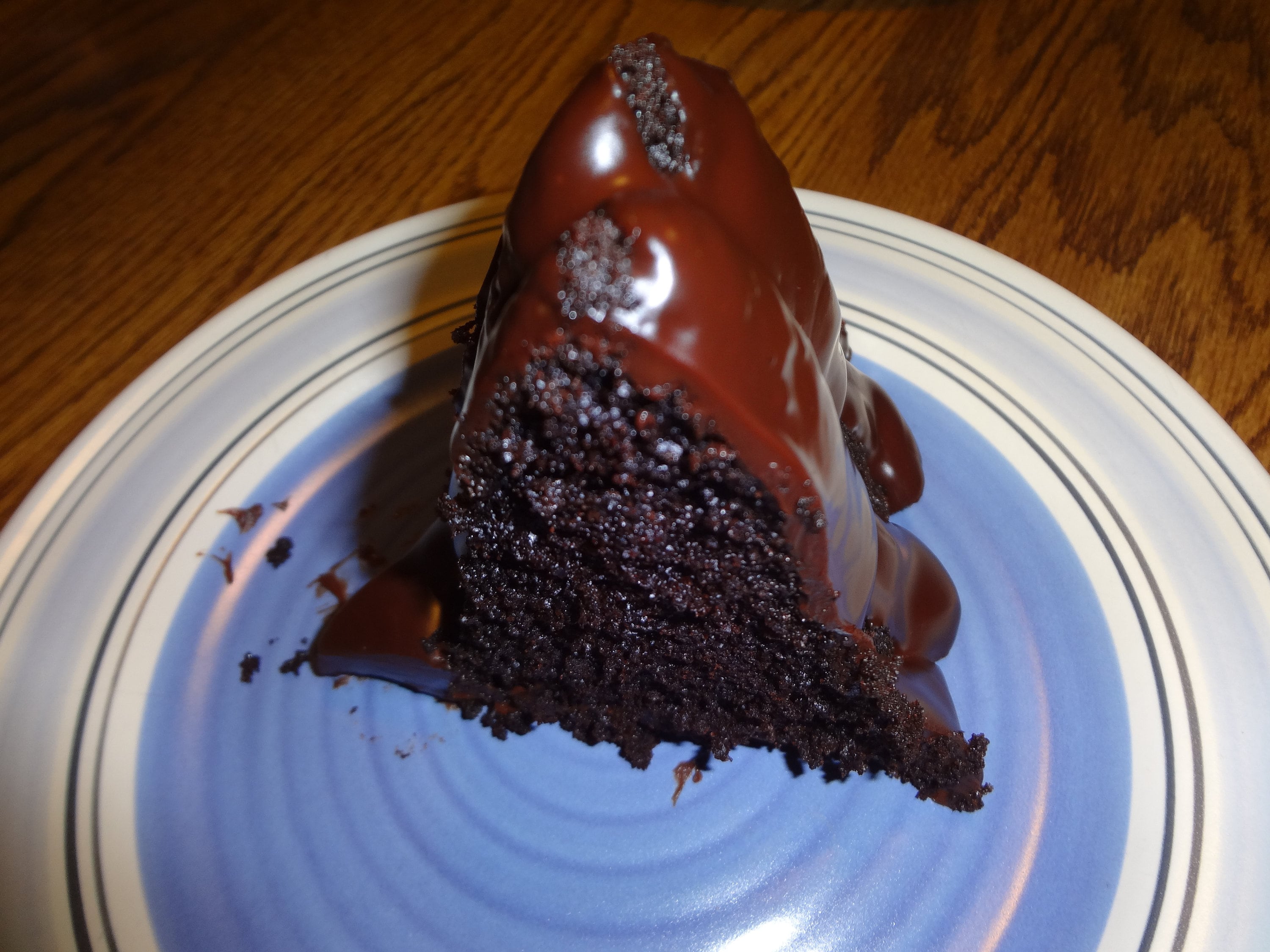 Light and Moist Homemade Double Chocolate Bundt Cake With Ganache Glaze ...