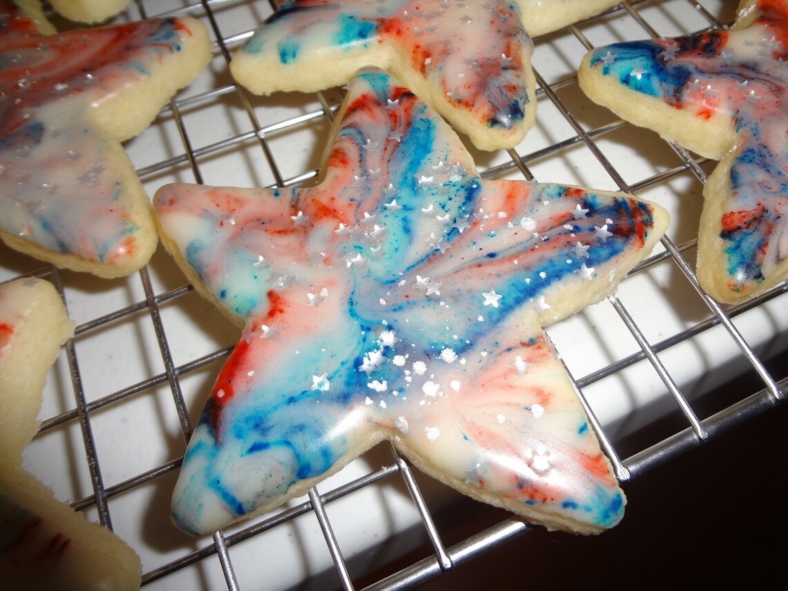 Festive Homemade Two Color Marbled Sugar Cookies With Choices | Etsy