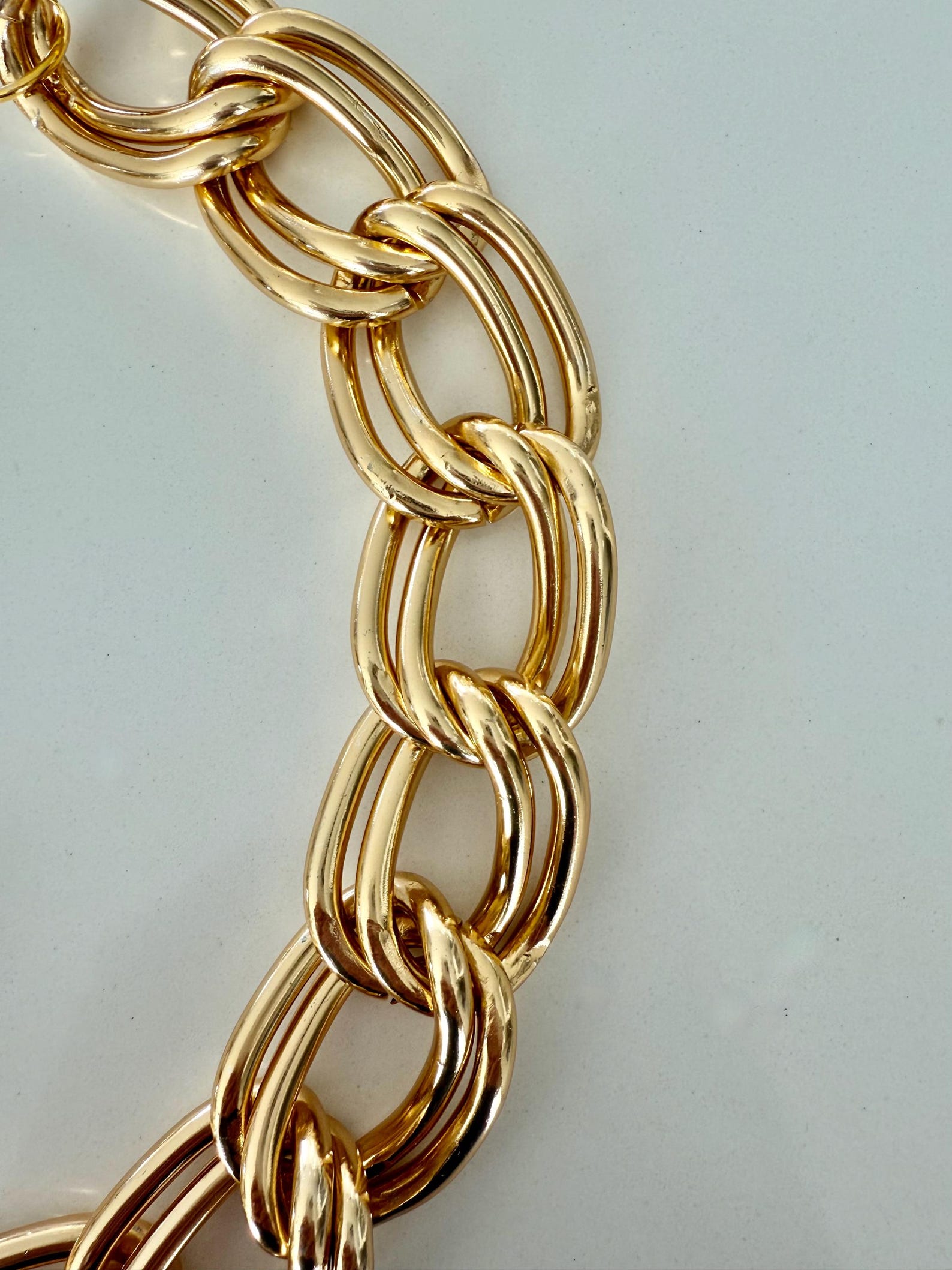 Gold Metal Chain Necklace - Etsy