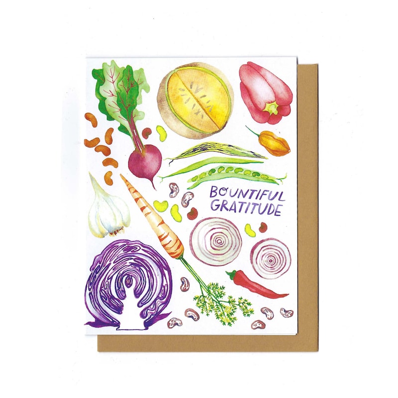 Vegetable Cards - Etsy