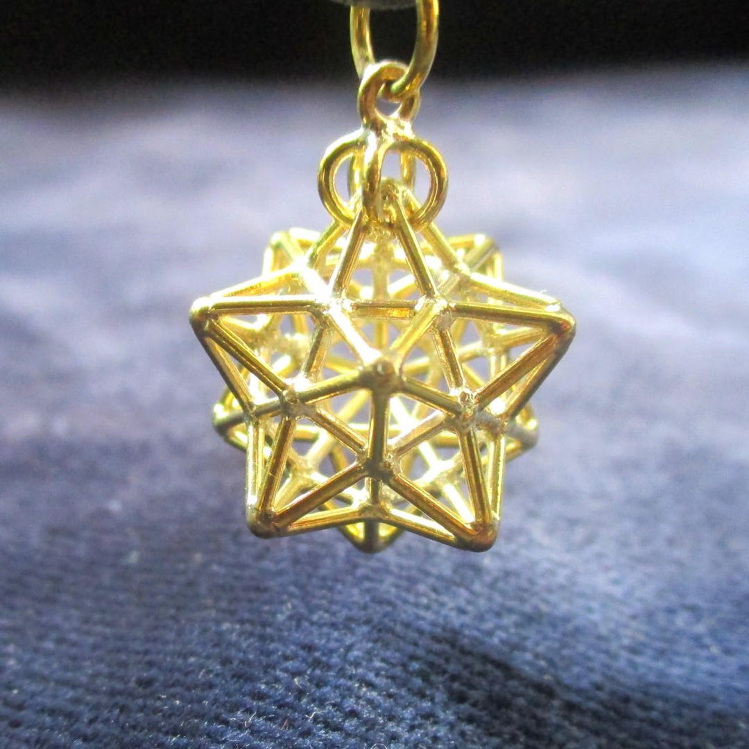 Solar Spirit Star ※ 3D Sacred Geometry Jewelry * Stellated Dodecahedron ...