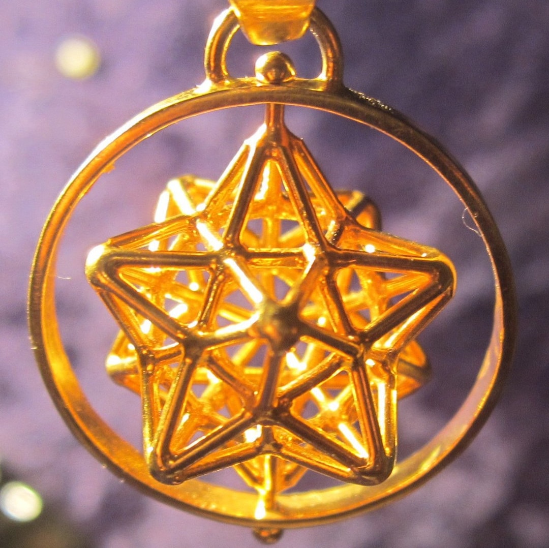 Spinning Solar Spirit Star ※ 3D Sacred Geometry Magic Jewelry ...