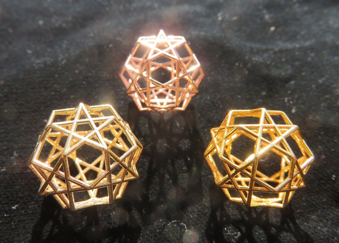 Solar Pentagram 3D Magical Pendant ※ 3D Printed Sacred Geometry Jewelry ...
