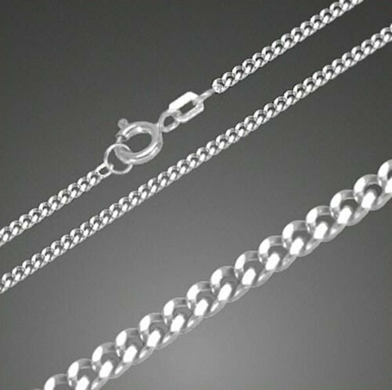 Sterling Silver Chains: Snake chain / Curb chain / Figaro thin | Etsy
