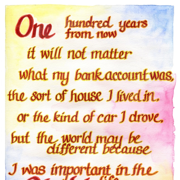 One Hundred Years - Etsy