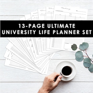 University Life Planner Set - Ultimate Student Planner Printable Set ...