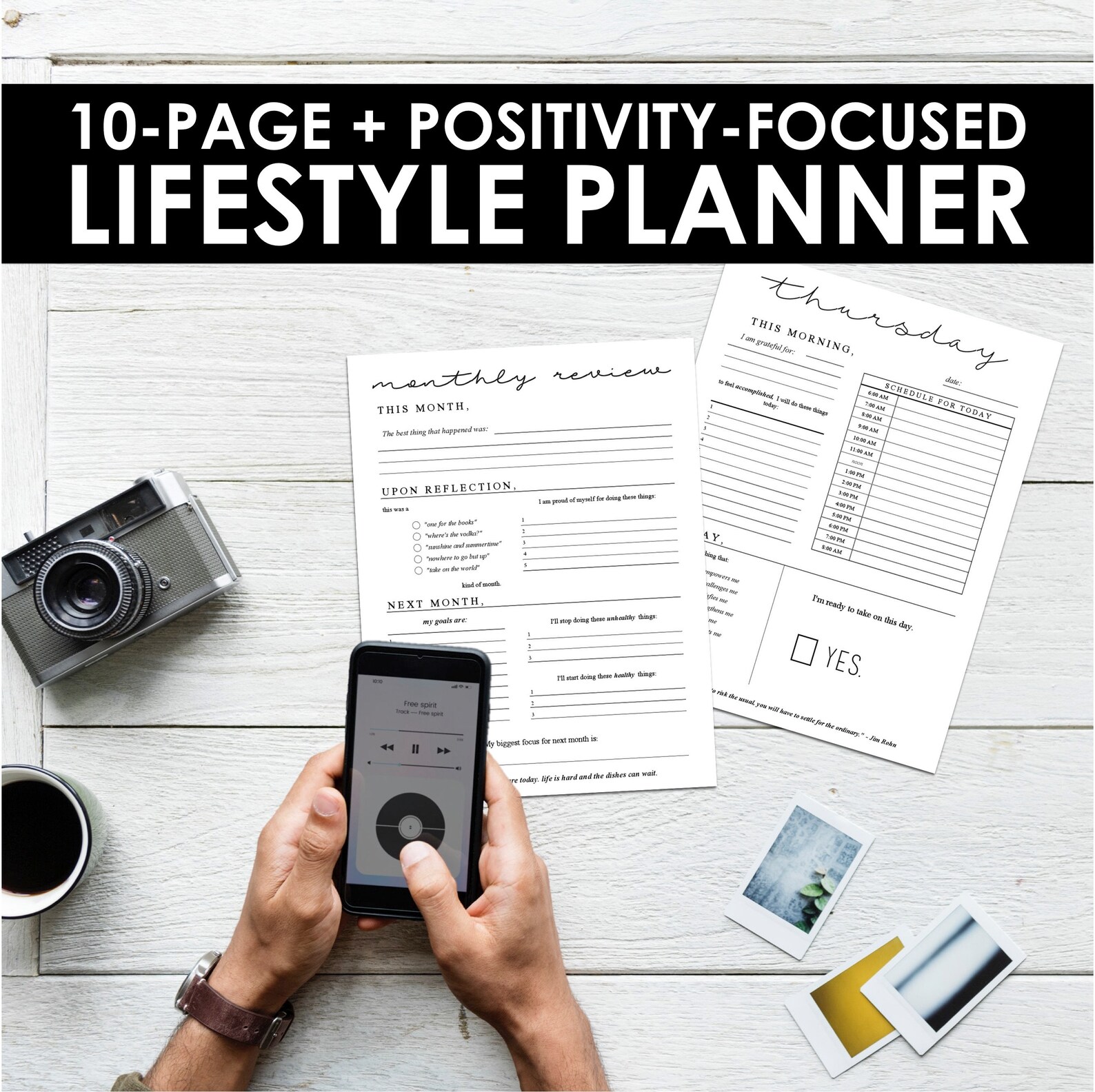 Daily Positivity Reflection Printable - Instant Download With Daily ...
