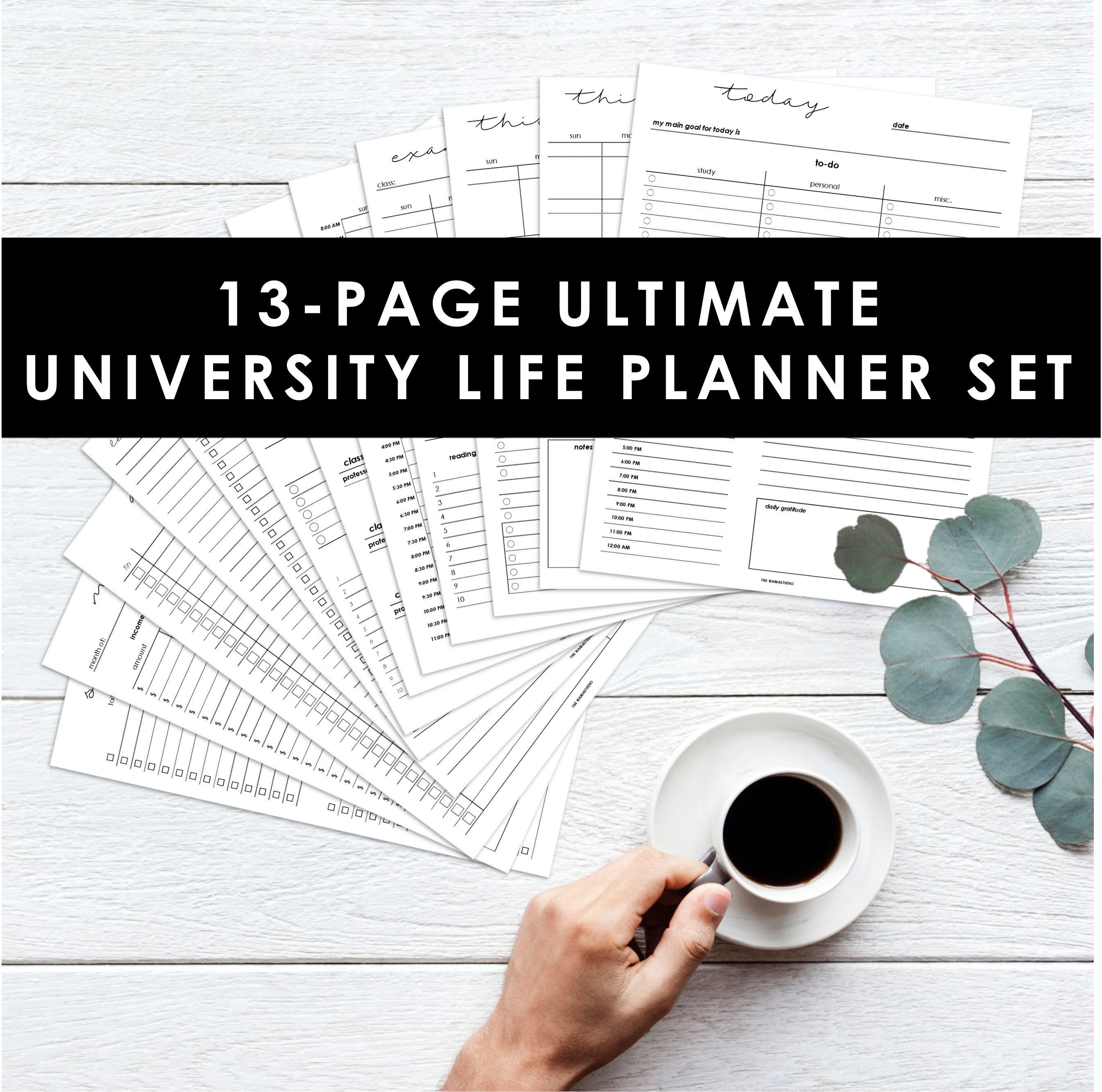 University Life Planner Set - Ultimate Student Planner Printable Set ...