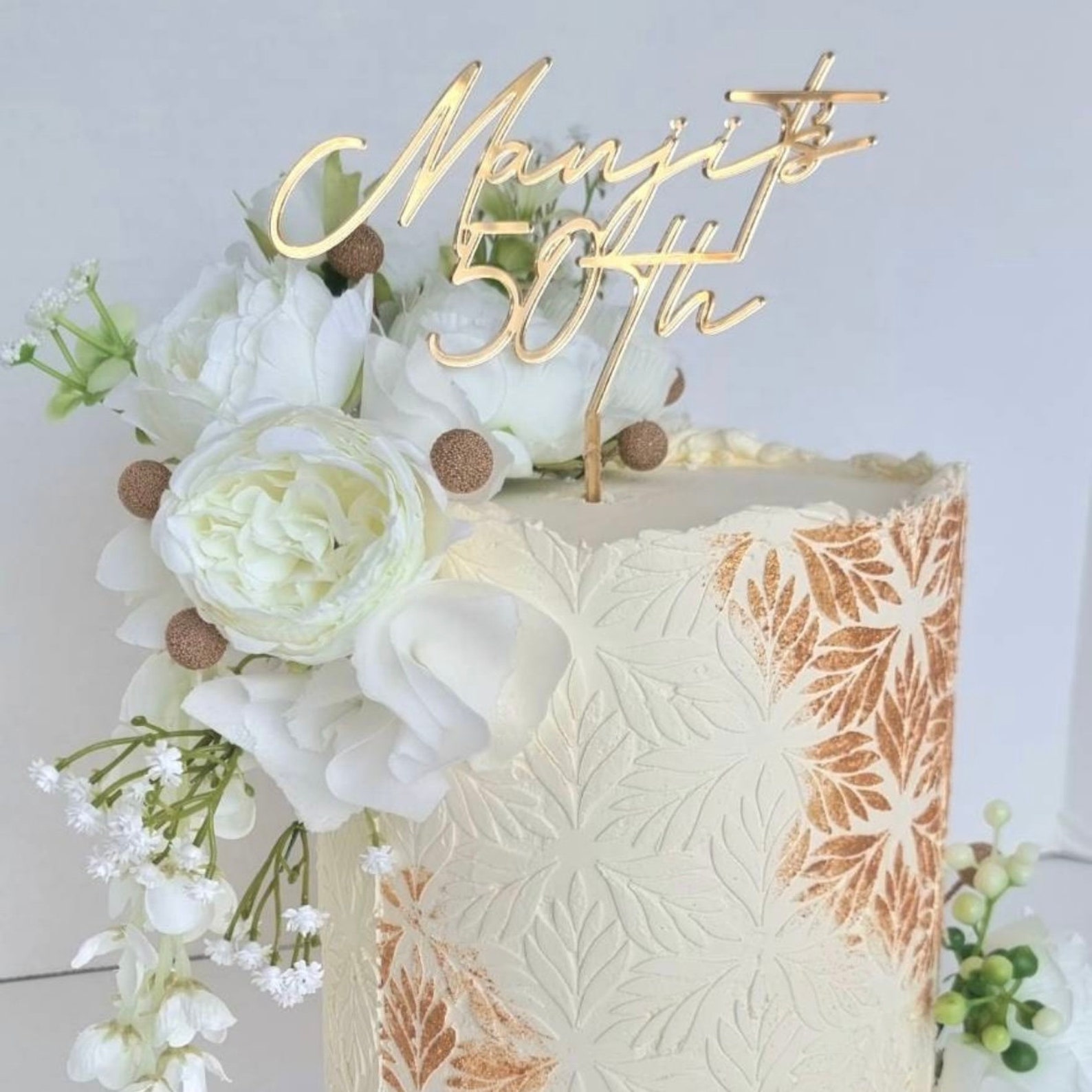 Personalised Birthday Cake Topper | Acrylic | Rustic Wood | Various ...