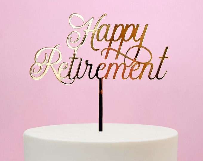 Happy Retirement Cake Topper - Etsy