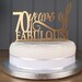 70th Birthday Cake Topper - Etsy UK