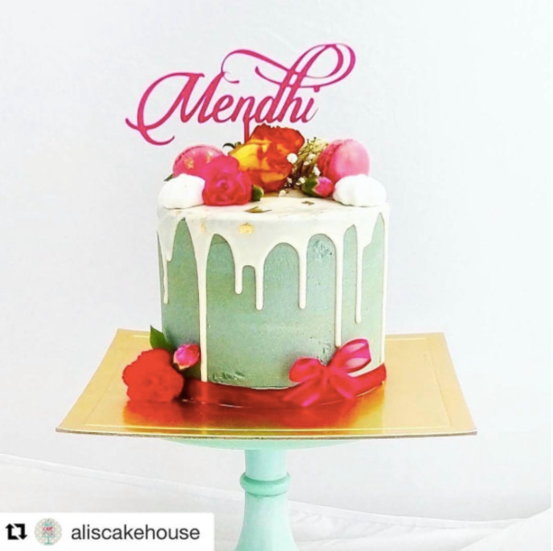 Handmade Mendhi Cake Topper - Etsy