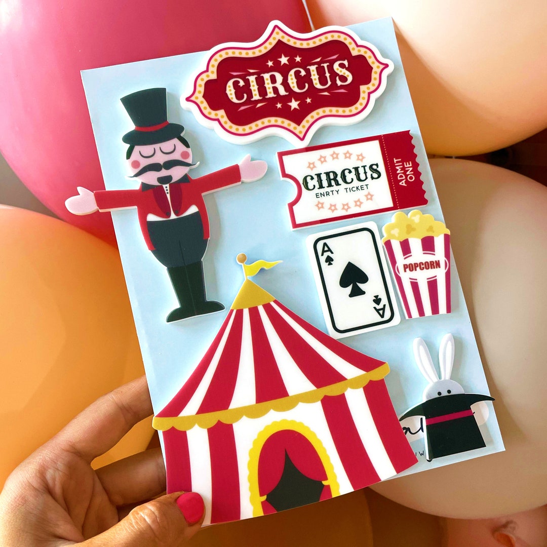 Printed Acrylic Circus Charms Cake Set Decorations - Etsy