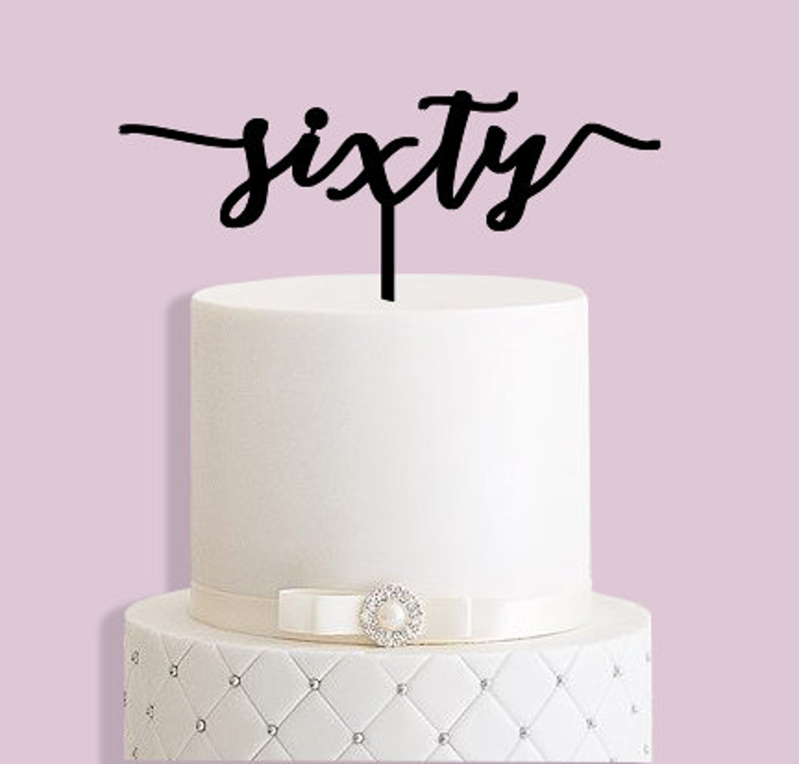 Sixty 60th Birthday Cake Topper | Etsy