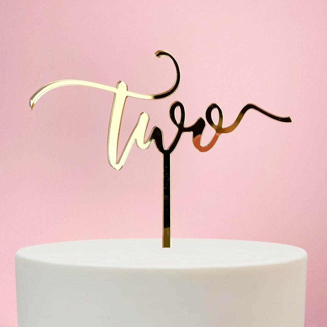 Two Birthday Cake Topper - Etsy