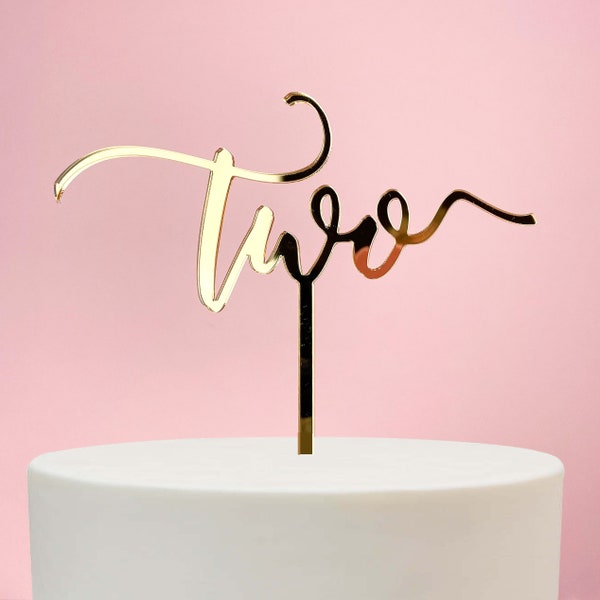 Two Year Old Birthday Cake Topper - Etsy UK