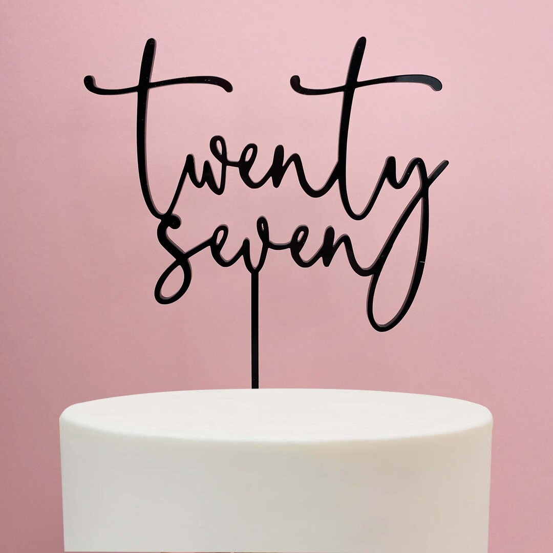 27th Birthday Cake Topper - Etsy
