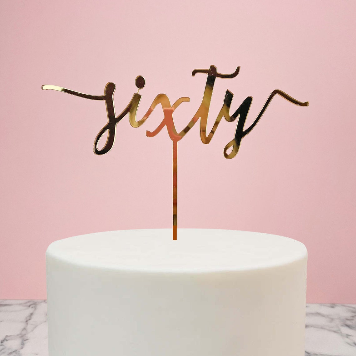 Sixty 60th Birthday Cake Topper - Etsy