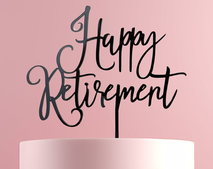Happy Retirement Cake Topper - Etsy