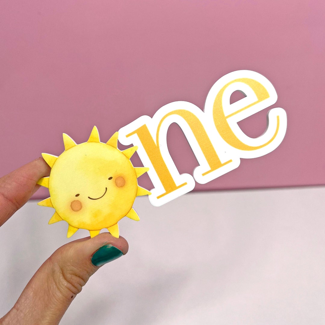 Printed Acrylic Sunshine One Cake Charm Decoration - Etsy