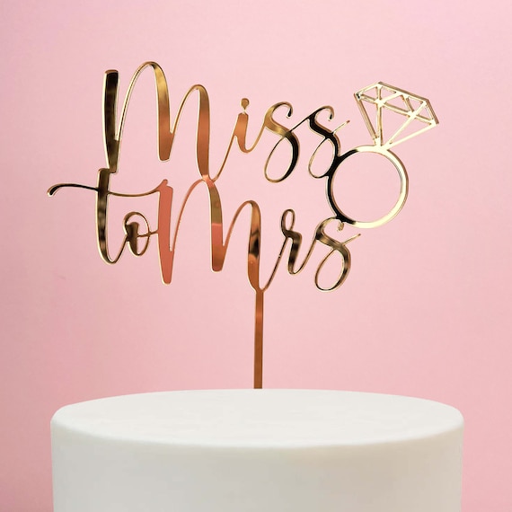 Miss to Mrs Cake Topper - Etsy