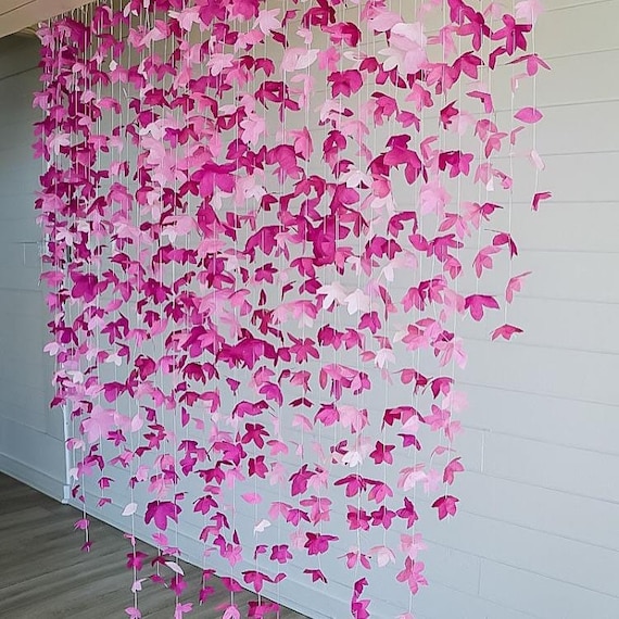 Purple Paper Flower Garland Custom Event Decoration Wedding Reception Backdrop Nursery Decor Spring Window Display Wall Art Home Decor Etsy Canada