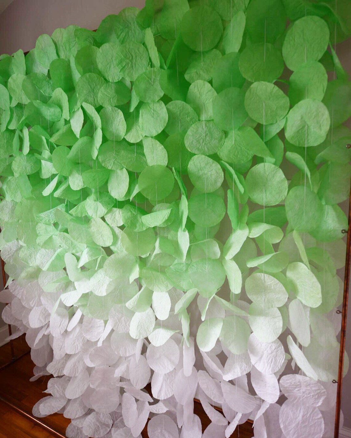 The Original Paper Circle Garland: Lime Green Ombré - Etsy