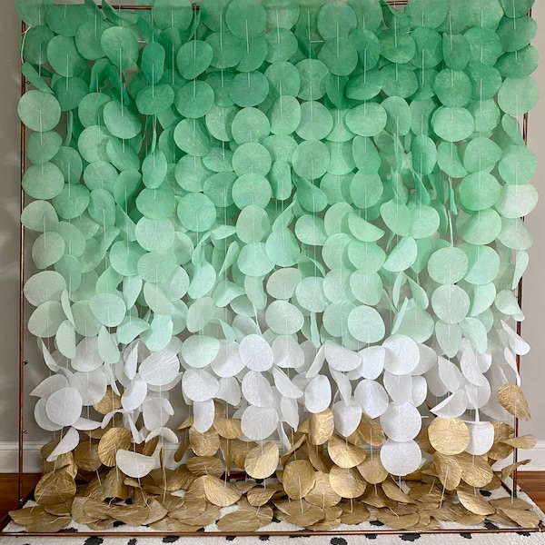 Green and Gold Backdrop - Etsy