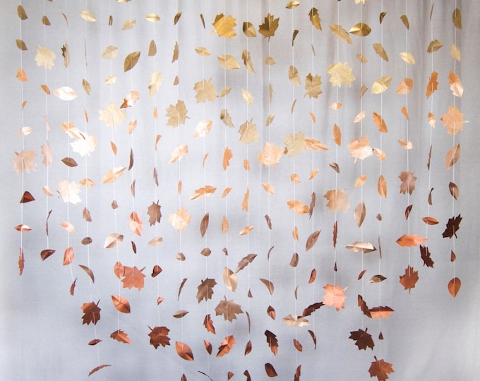 Fall Leaf Garland: Metallic - Etsy