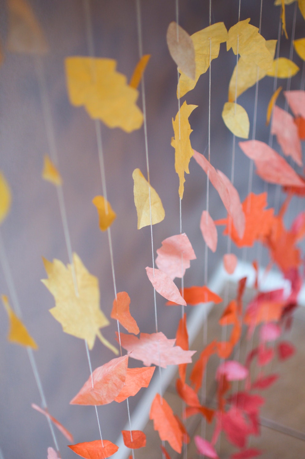 Fall Leaf Garland Display - Etsy