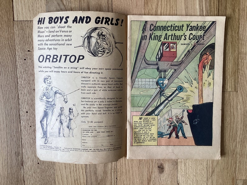 Vintage CLASSICS Illustrated COMIC BOOK No. 24 July, 1964 A Connecticut ...