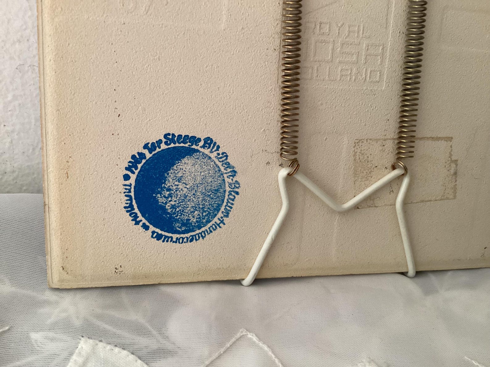 Sale***vintage 1984 Signed HUNNIK BLUE DELFT Tile Blue on White ...