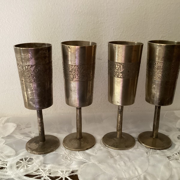 Silverplate Goblets - Etsy