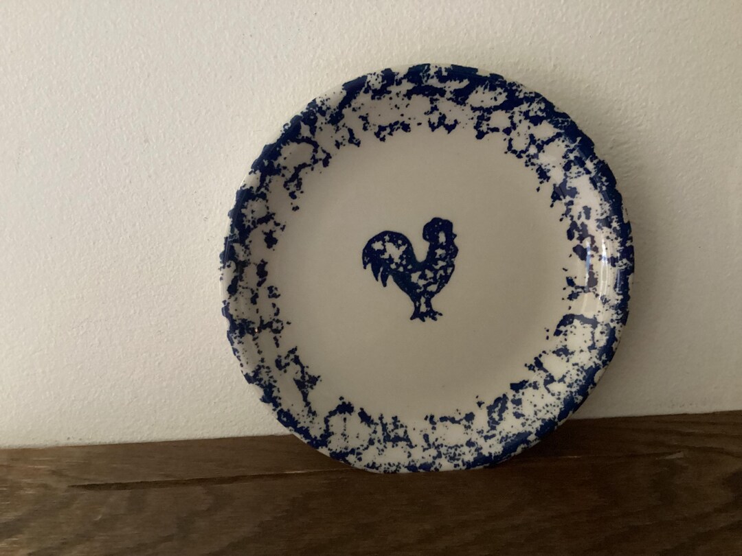 Vintage Folk Art Animals CHICKEN PLATE by TIENSHAN Chicken Plate With ...