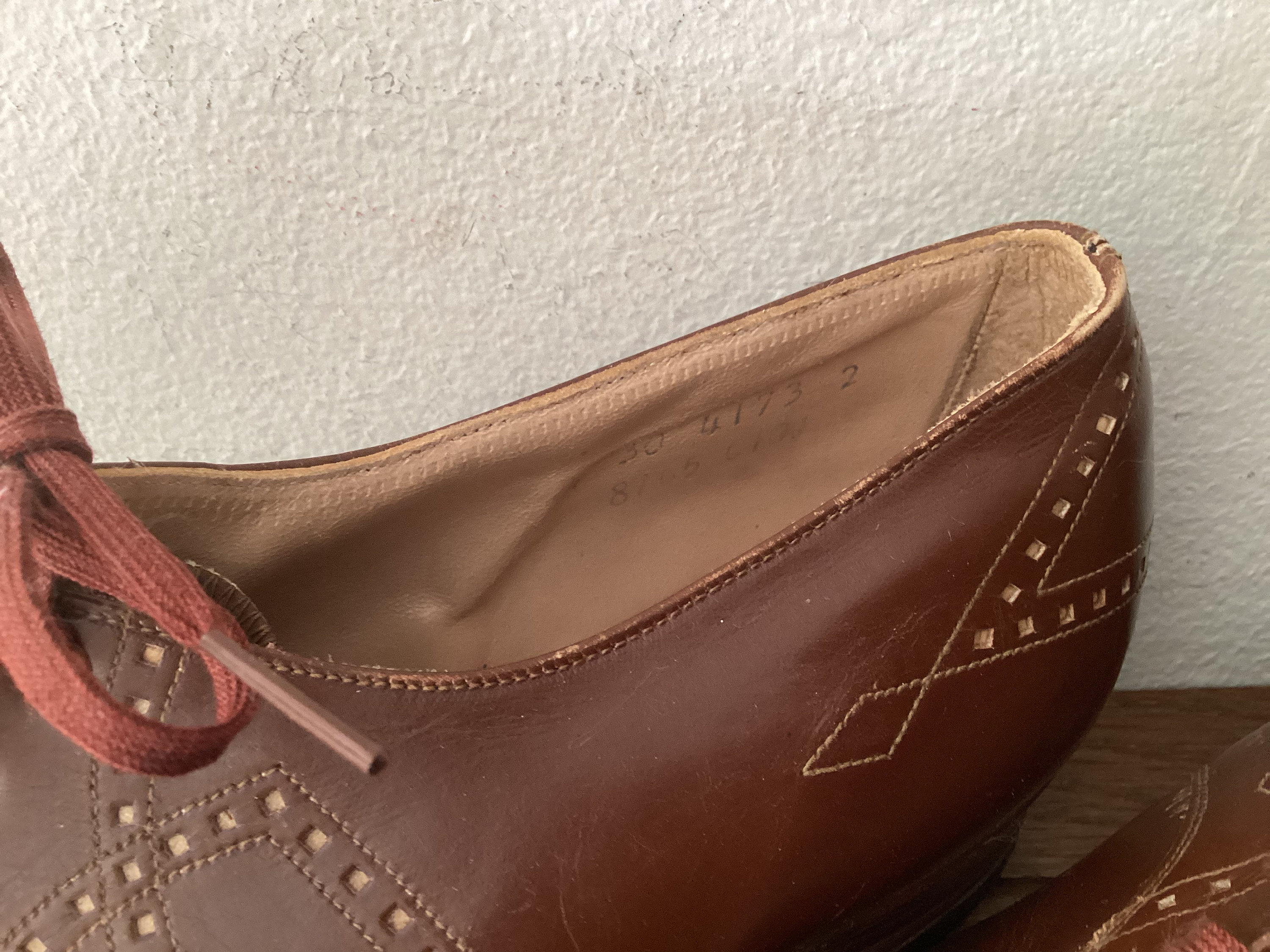 Sale***vintage Brown Lace up ROBERTS, JOHNSON & RAND Shoes Brogue Style ...