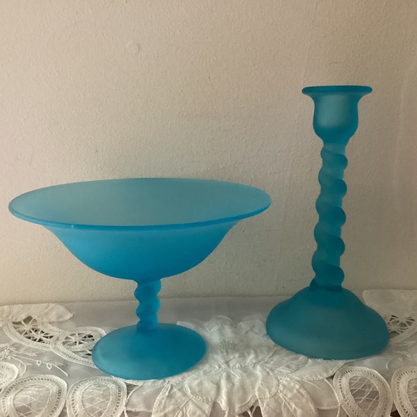 Blue Glass Compote - Etsy