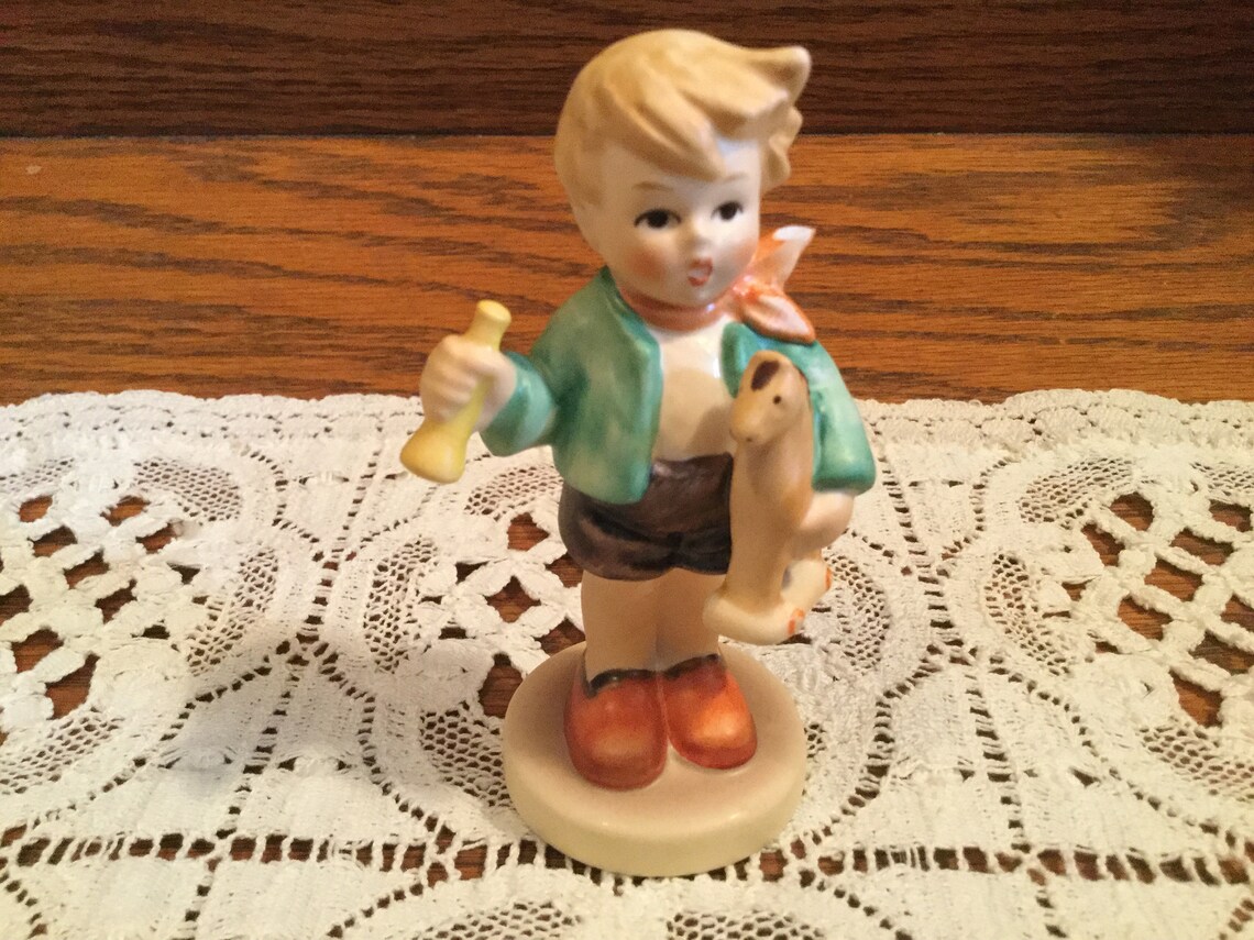 Vintage Hummel Little Boy Figurine Little Boy With Horn and | Etsy