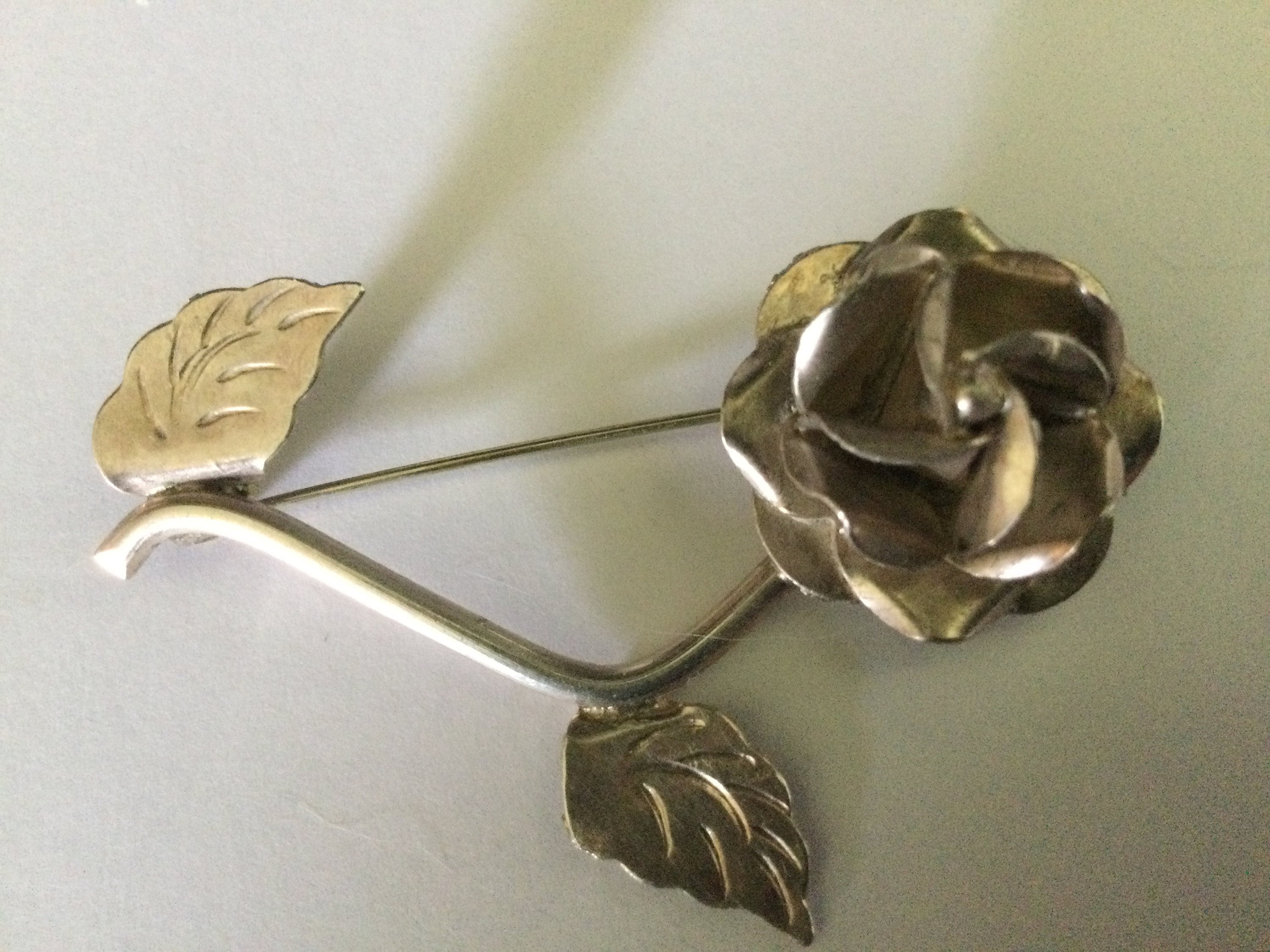 Sale***vintage STERLING ROSE BROOCH Full Bloom Rose and Two Detailed ...