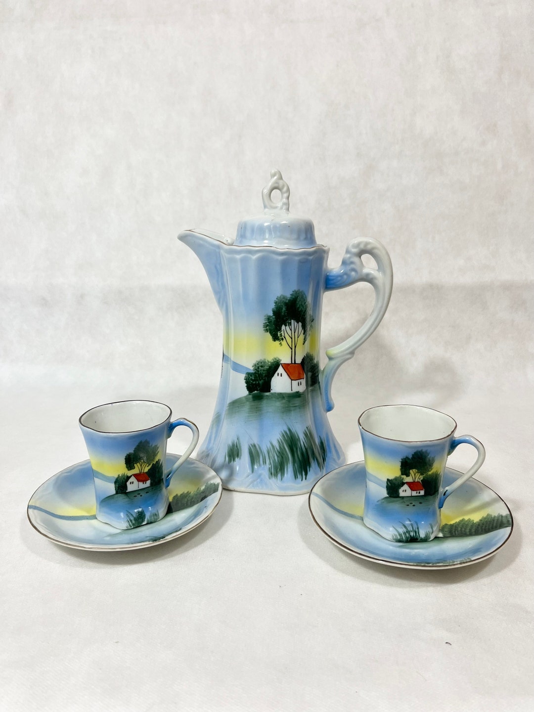 Blue Tea Service / Made in Japan - Etsy