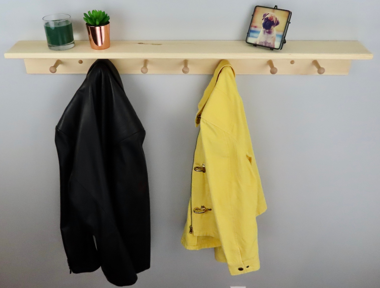 Unfinished Shaker Peg Coat Hat Rack With Shelf 42 - Etsy