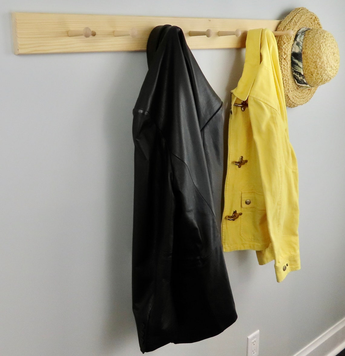 Unfinished Shaker Peg Coat Hat Rack 48 - Etsy