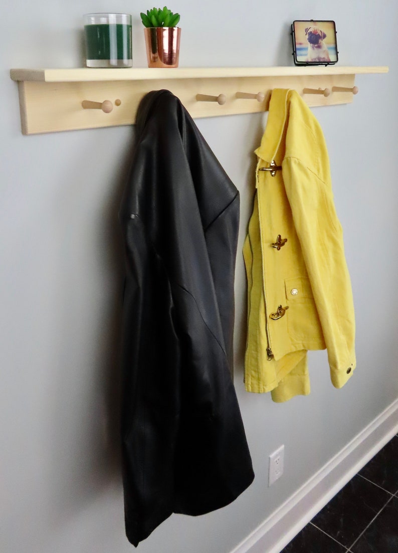 42" Unfinished Shaker Peg Coat Hat Rack - Etsy