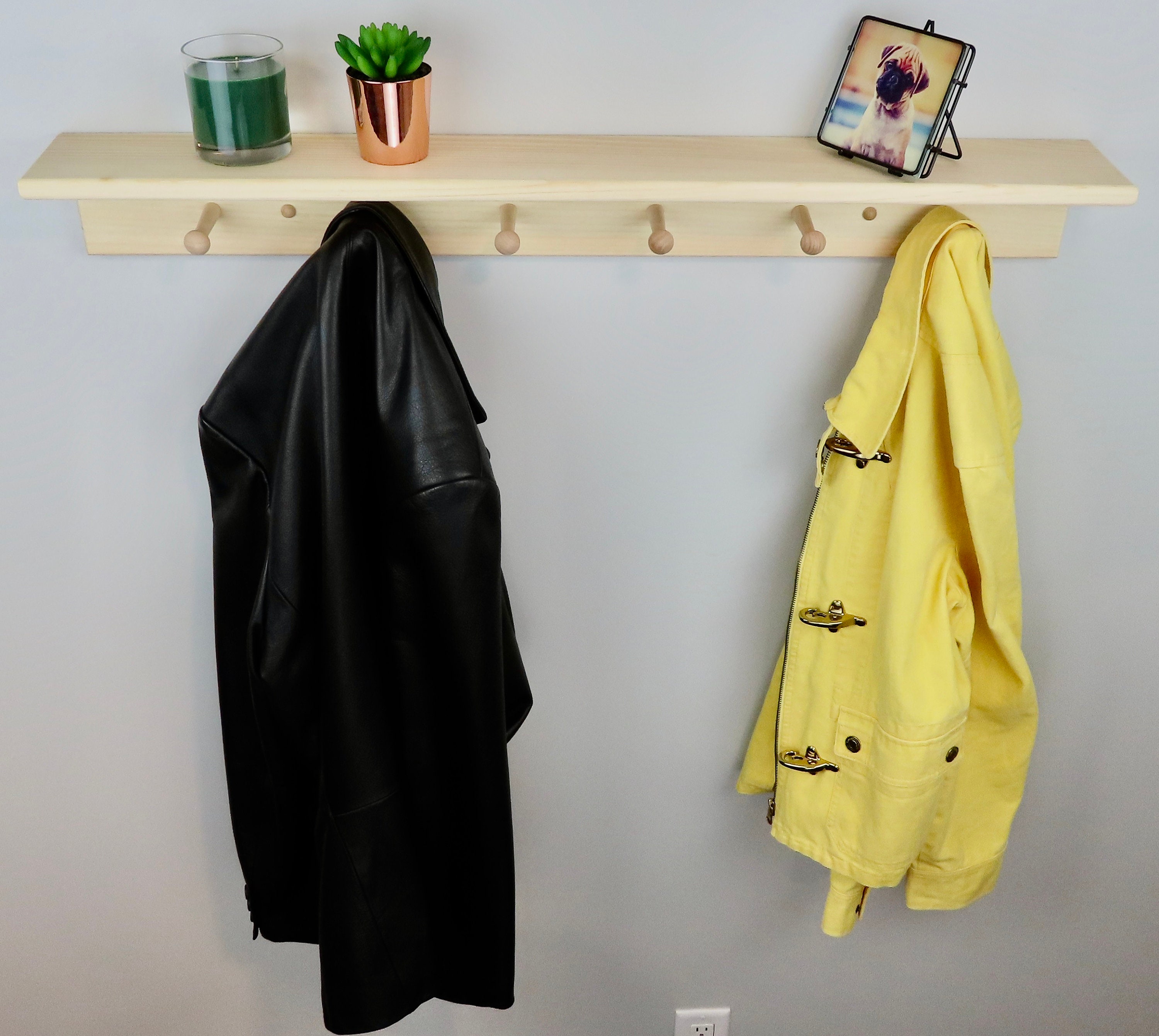 Unfinished Shaker Peg Coat Hat Rack 36 - Etsy